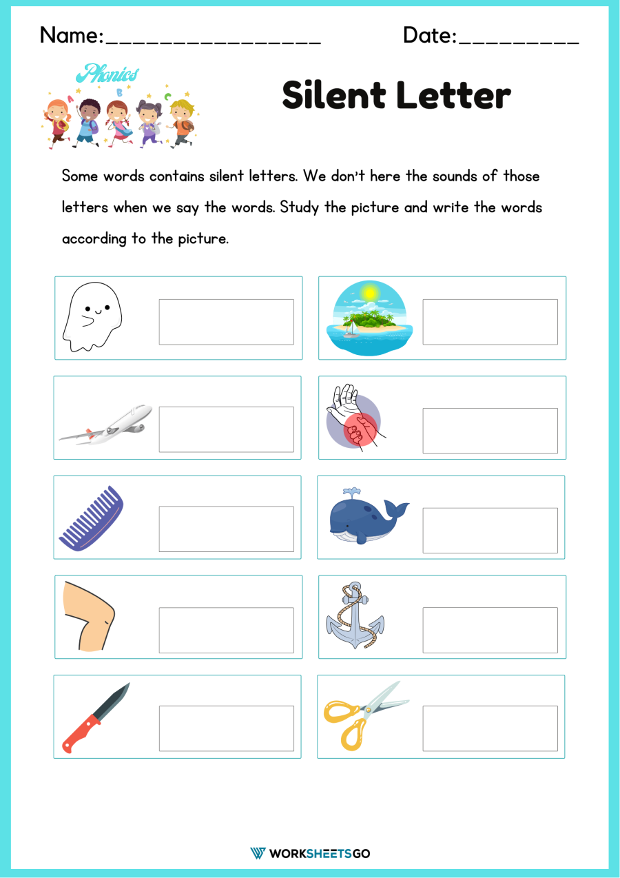 Silent Letters Worksheets WorksheetsGO Silent Letters Worksheets WorksheetsGO