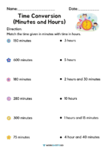 Time Conversion (Minutes And Hours) Worksheets | WorksheetsGO