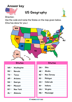 US Geography Worksheets | WorksheetsGO