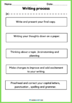 Writing Process Worksheets | WorksheetsGO