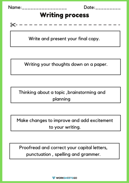 Writing Process Worksheets | WorksheetsGO