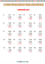3 Digit Subtraction With Regrouping Worksheets | WorksheetsGO