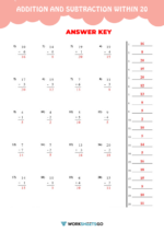 Addition And Subtraction Within 20 Worksheets 2 | WorksheetsGO