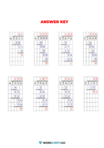 Long Division On Graph Paper Worksheets | WorksheetsGO