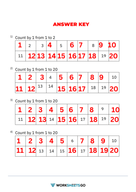 Missing Number 1 20 Worksheets | WorksheetsGO