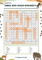 Animal Word Search Worksheets | WorksheetsGO