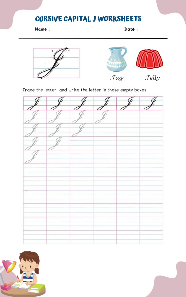Cursive Capital J Worksheets | WorksheetsGO