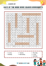 Days of the Week Word Search Worksheets | WorksheetsGO