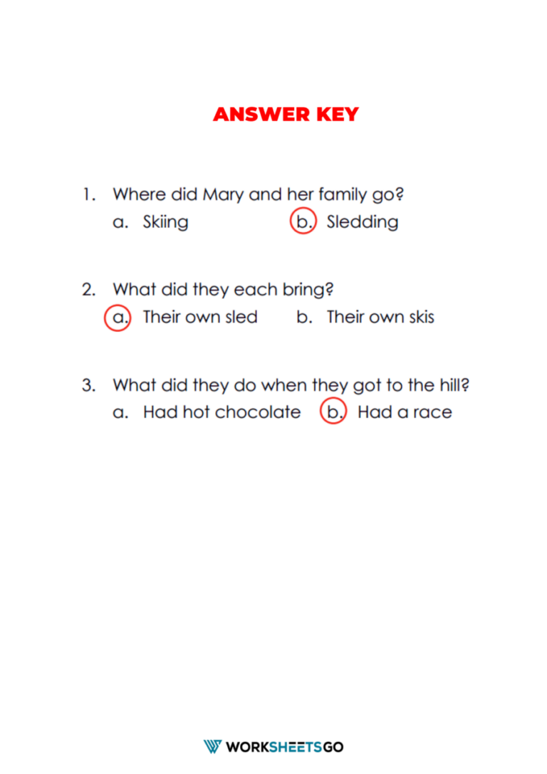 Winter Reading Comprehension Worksheets | WorksheetsGO