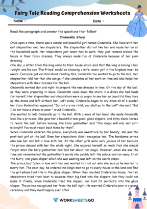 Fairy Tale Reading Comprehension Worksheets | WorksheetsGO