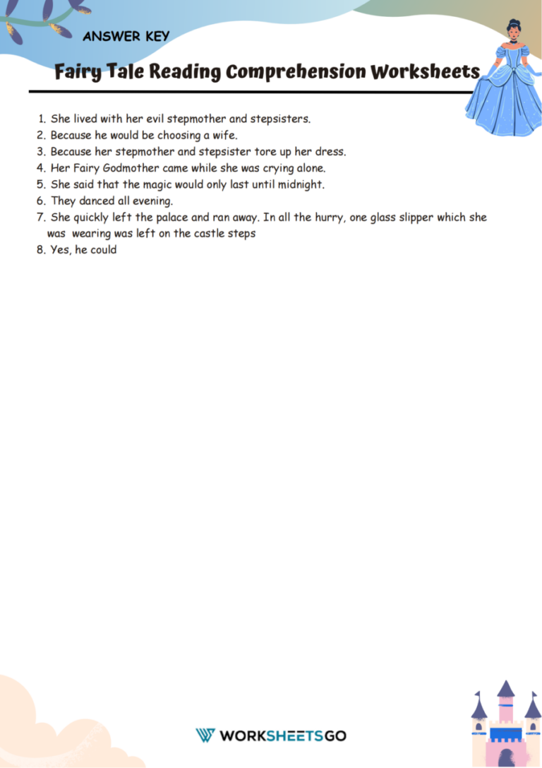 Fairy Tale Reading Comprehension Worksheets | WorksheetsGO