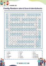 Family Members Word Search Worksheets | WorksheetsGO