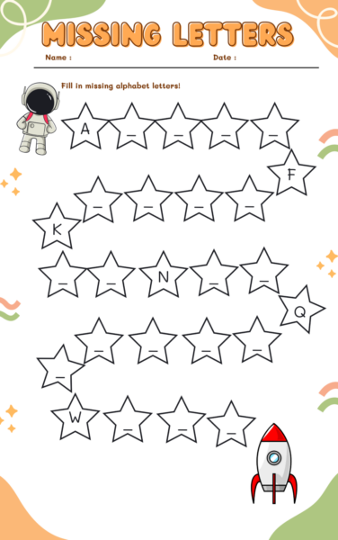Missing Letters Worksheets | WorksheetsGO