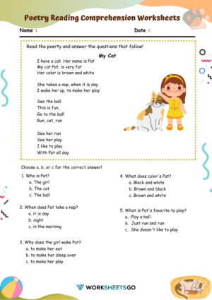 Poetry Reading Comprehension Worksheets | WorksheetsGO