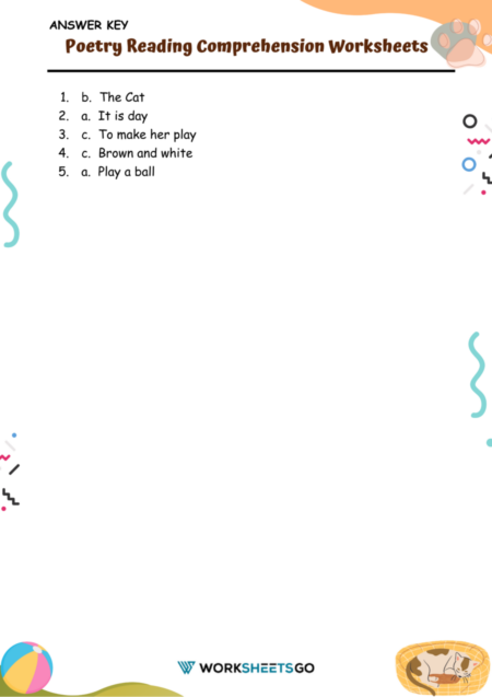 Poetry Reading Comprehension Worksheets | WorksheetsGO