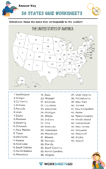 50 States Quiz Worksheets | WorksheetsGO