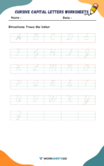 Cursive Capital Letters Worksheets | WorksheetsGO