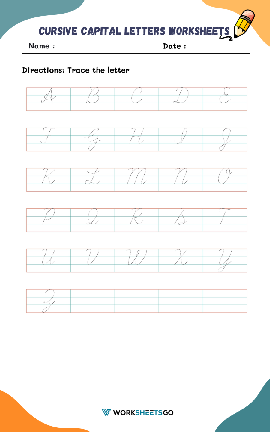 Fancy Uppercase Cursive Letters Printable - Infoupdate.org