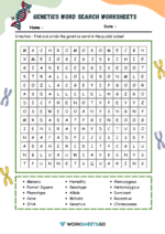Genetics Word Search Worksheets | WorksheetsGO