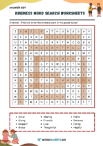 Kindness Word Search Worksheets | WorksheetsGO