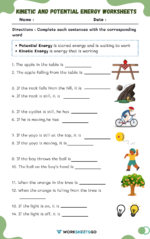 Kinetic And Potential Energy Worksheets | WorksheetsGO