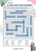La Familia Word Search Worksheets | WorksheetsGO