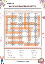 May Word Search Worksheets | WorksheetsGO