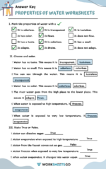 Properties Of Water Worksheets | WorksheetsGO
