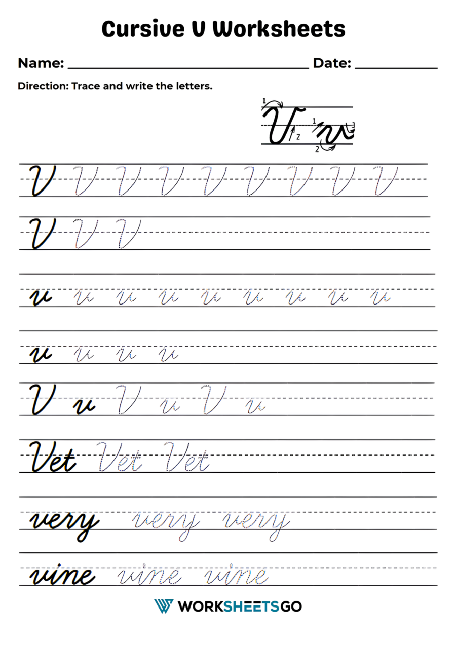 Printable Cursive Worksheets | WorksheetsGO
