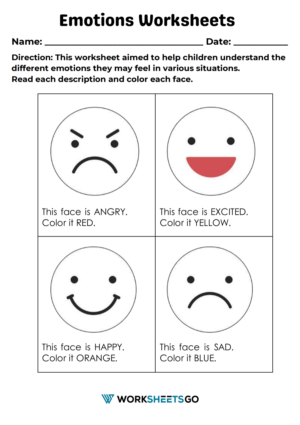 Emotions Worksheets | WorksheetsGO