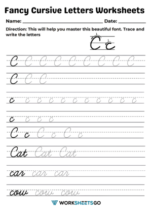 Cursive V Worksheets | WorksheetsGO