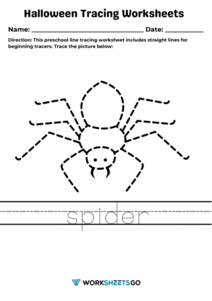 Halloween Tracing Worksheets | WorksheetsGO