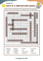 Parts Of A Computer Word Search Worksheets | WorksheetsGO