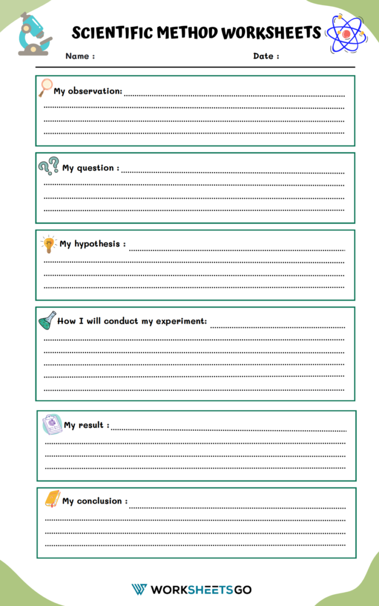 Scientific Method Worksheets | WorksheetsGO
