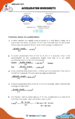 Acceleration Worksheets | WorksheetsGO