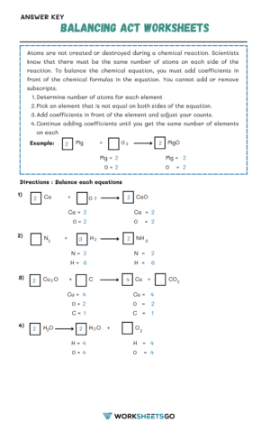 Balancing Act Worksheets | WorksheetsGO
