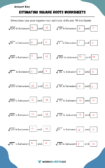 Estimating Square Roots Worksheets | WorksheetsGO