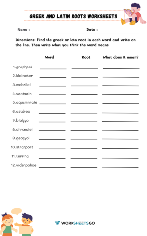 Greek And Latin Roots Worksheets | WorksheetsGO