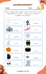 Halloween Symbols and Characters Worksheets | WorksheetsGO