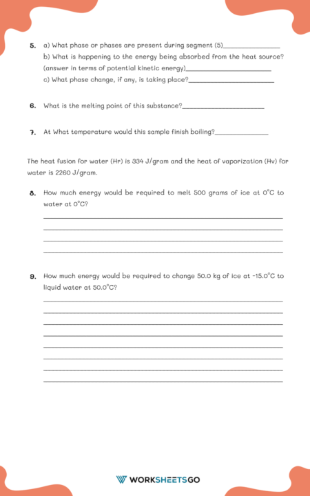 Heating Curve Worksheets | WorksheetsGO