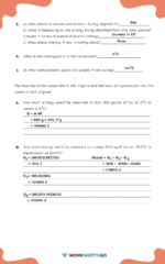 Heating Curve Worksheets | WorksheetsGO