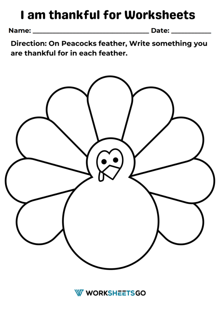 I Am Thankful For Worksheets | WorksheetsGO