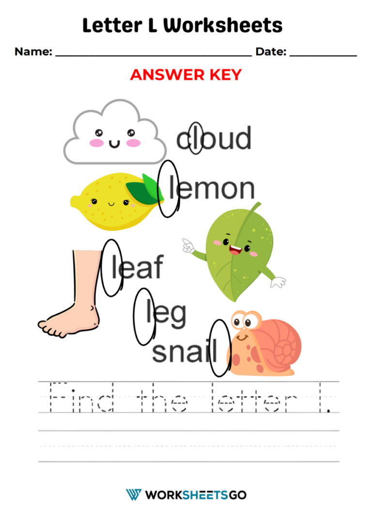 Letter L Worksheets | WorksheetsGO