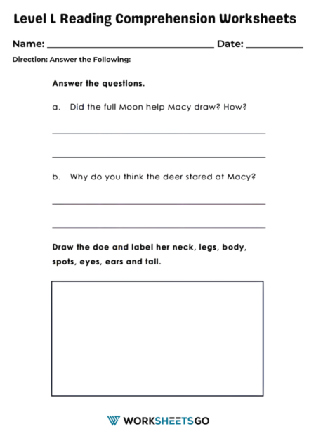 Level L Reading Comprehension Worksheets | WorksheetsGO