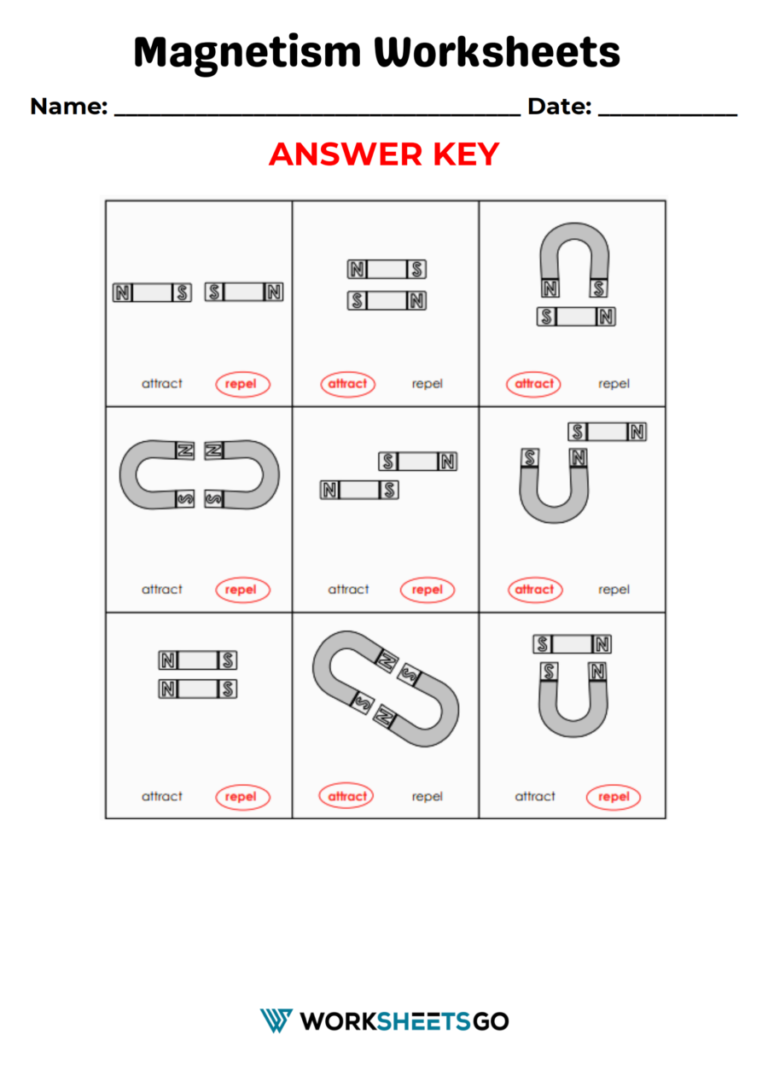 Magnetism Worksheets | WorksheetsGO