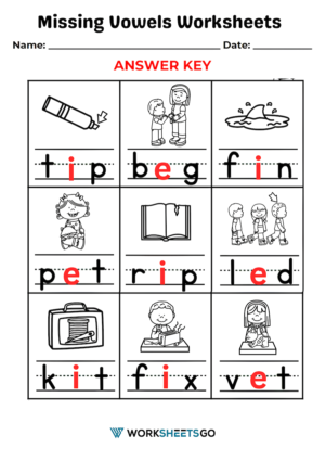 Missing Vowels Worksheets | WorksheetsGO