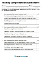 Sequential Events Reading Comprehension Worksheets | WorksheetsGO