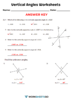 Vertical Angles Worksheets | WorksheetsGO