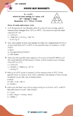 Specific Heat Worksheets | WorksheetsGO