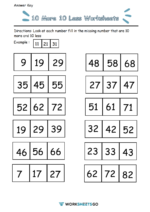 10 More 10 Less Worksheets | WorksheetsGO
